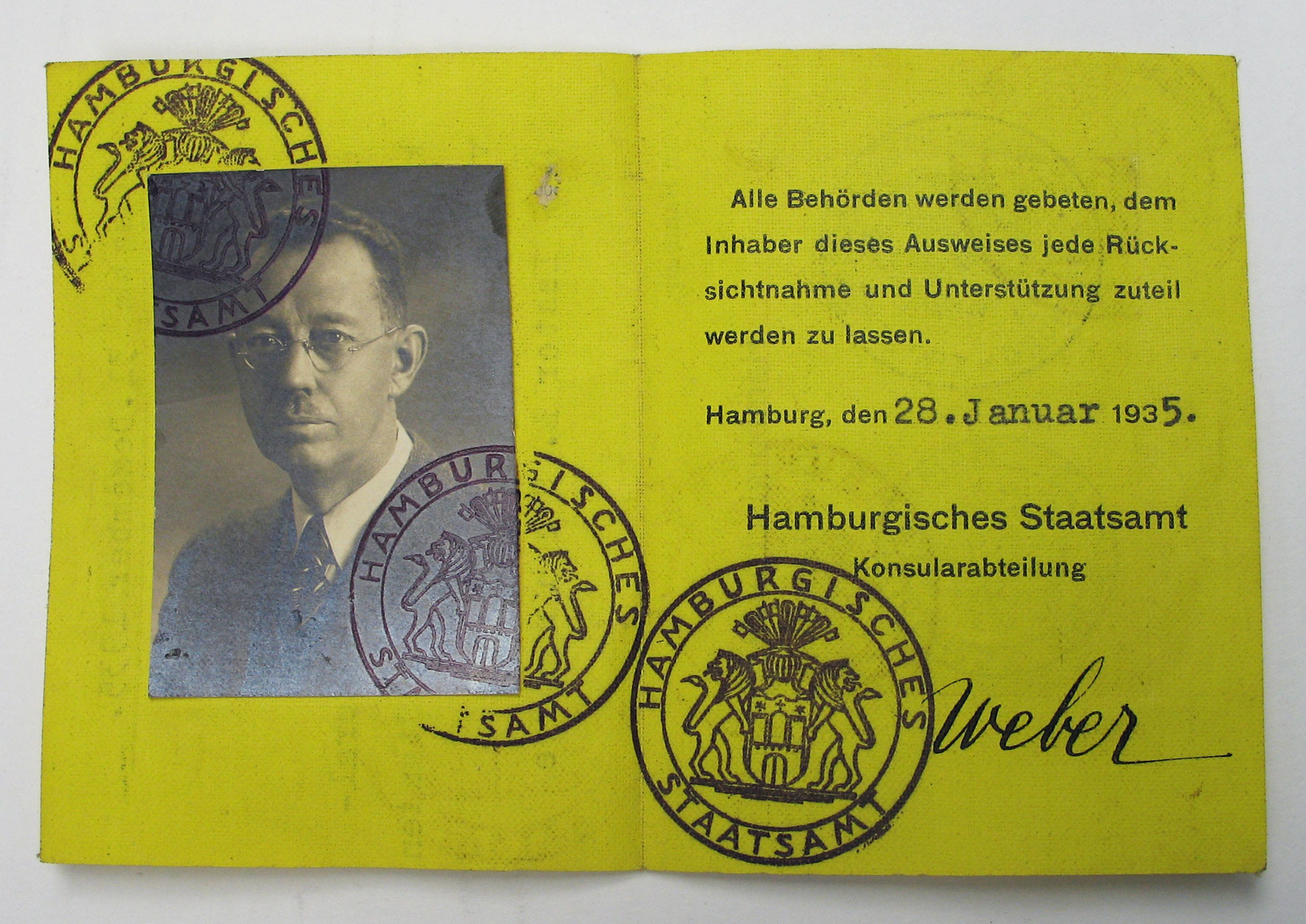 Lester Schnare s German Diplomatic ID Card The National Museum Of