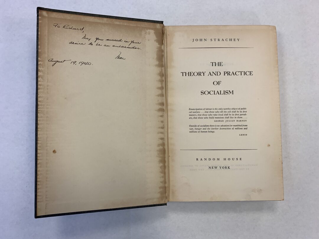 Book Gifted to Richard Schifter - The National Museum of American Diplomacy