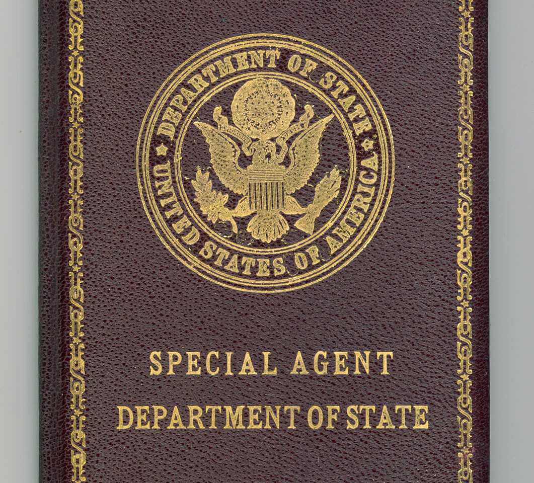 Credentials of the First Chief Special Agent of the State Department ...