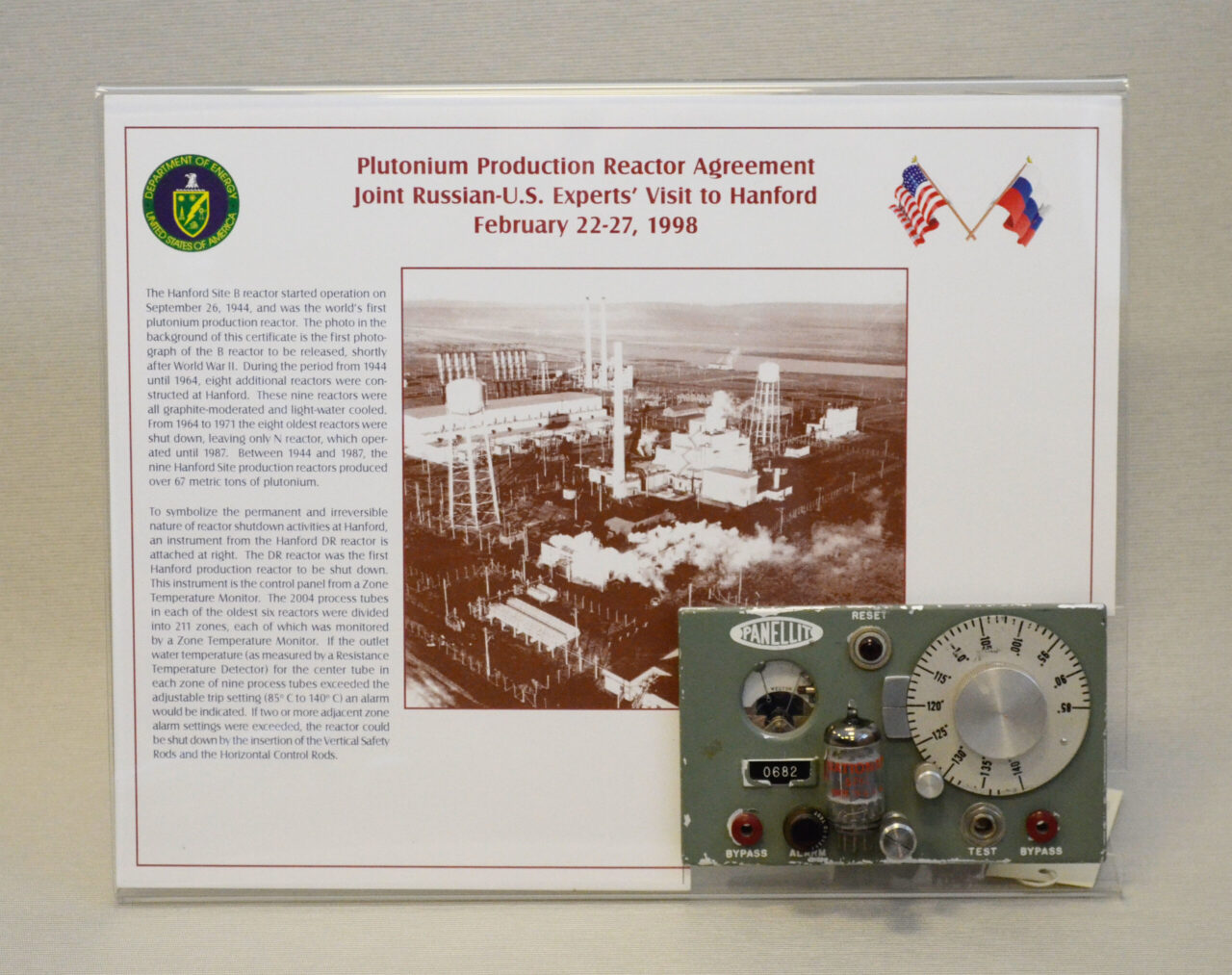 U.S.-Russia Plutonium Agreement Plaque - The National Museum of ...