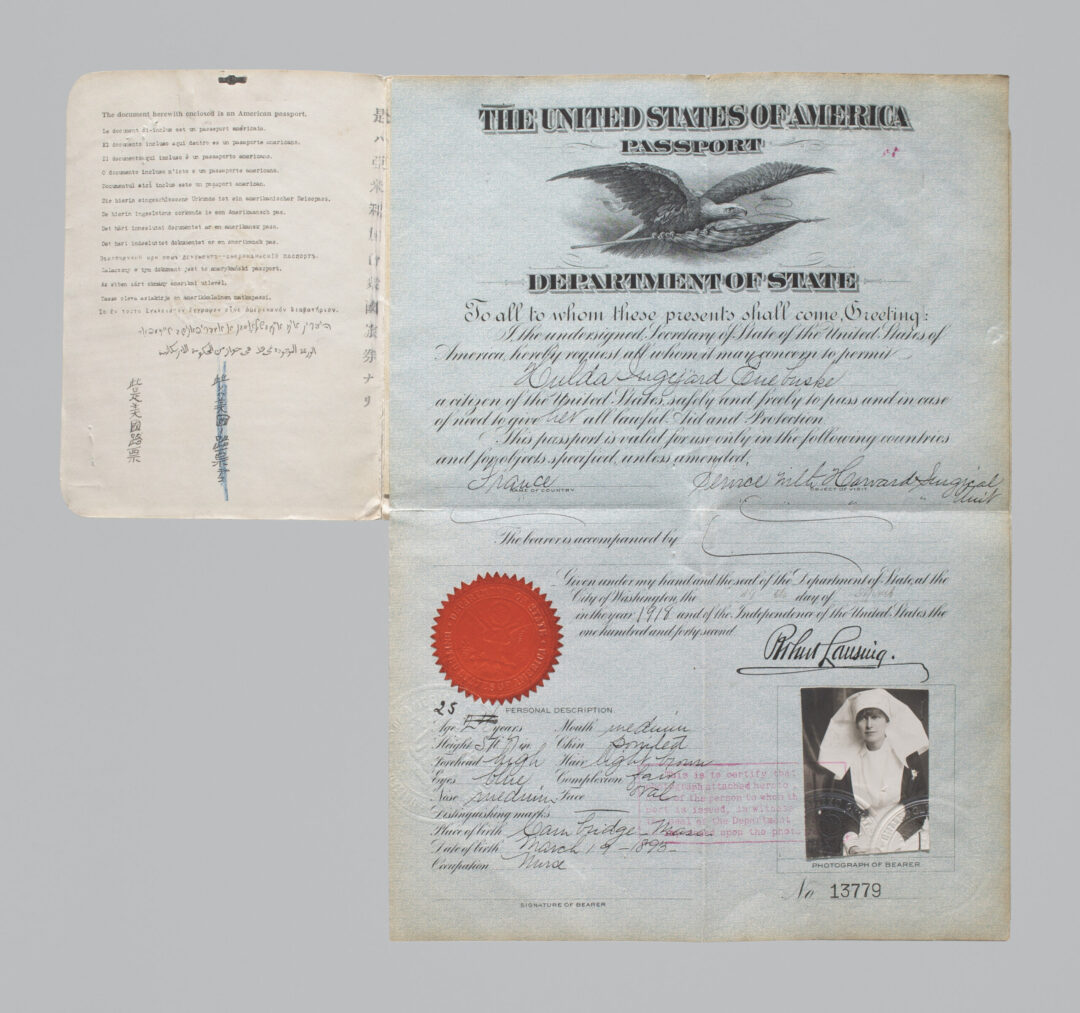 Hulda Enebuskes Passport The National Museum Of American Diplomacy 9380