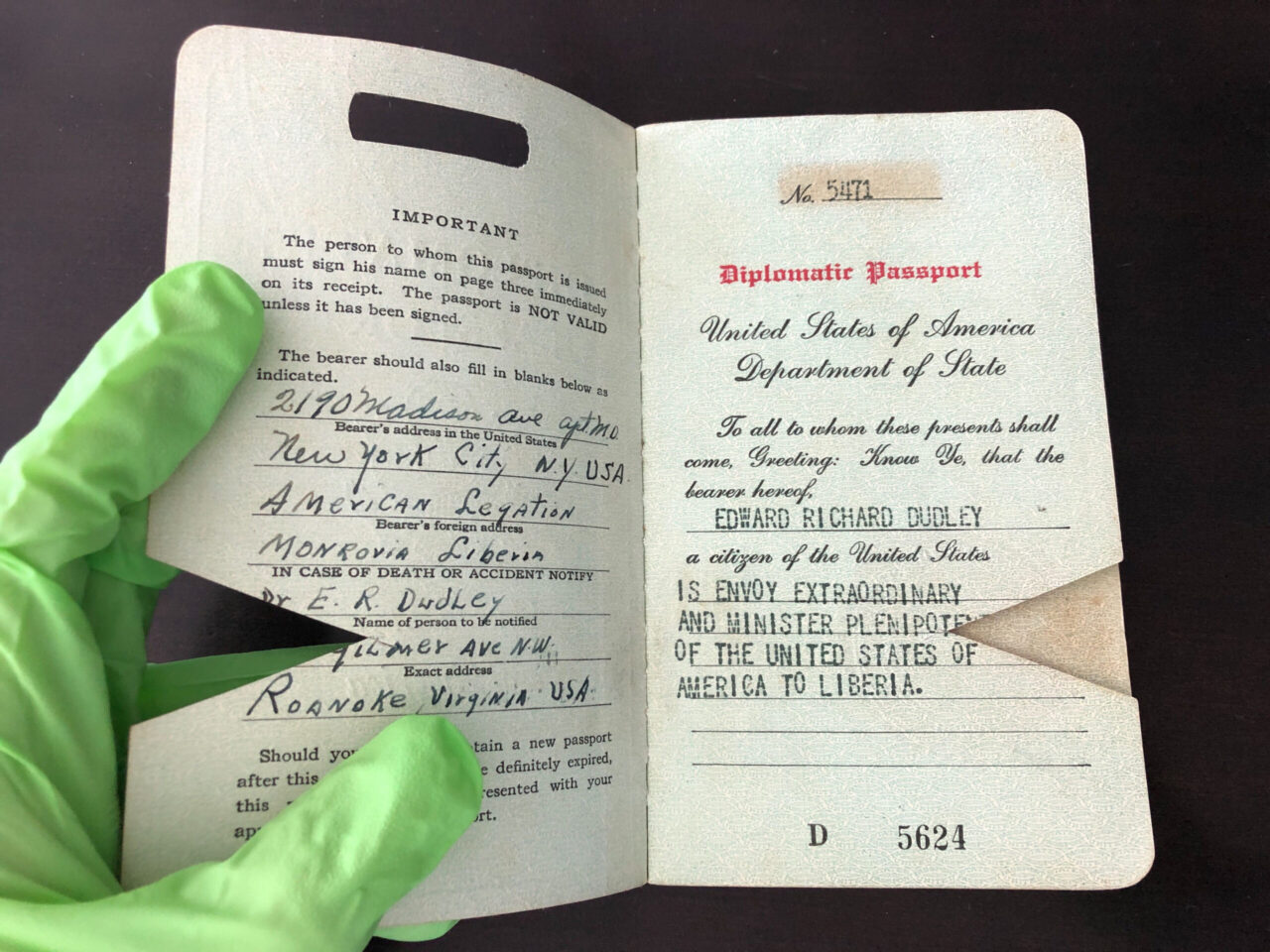 Edward Dudley's Diplomatic Passport - The National Museum of American ...