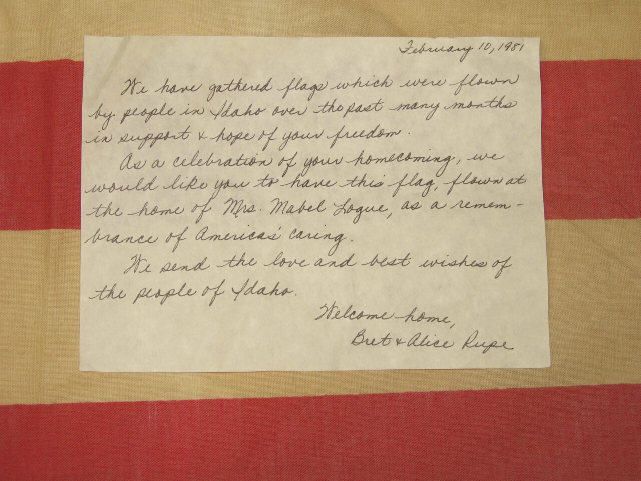 U.S. Flag Flown For Hostages - The National Museum of American Diplomacy