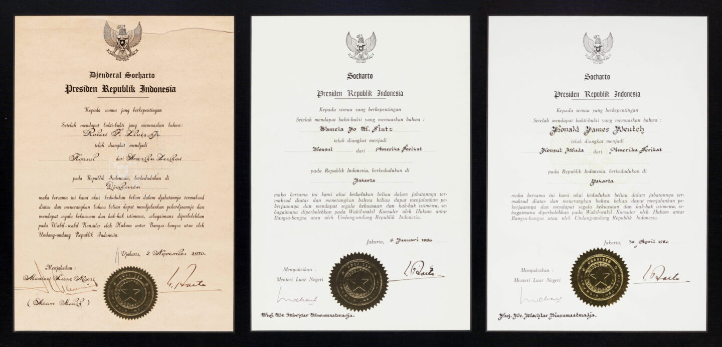 Framed Exequaturs - The National Museum of American Diplomacy