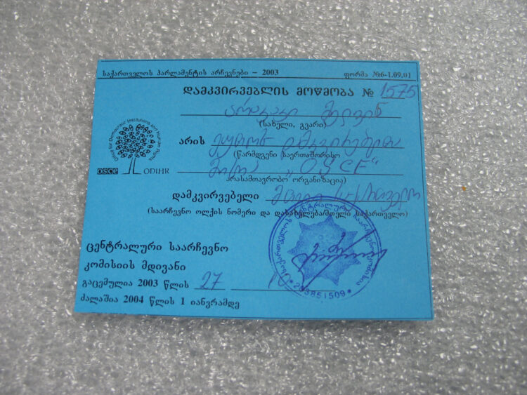 Election Observer Credentials - The National Museum of American Diplomacy